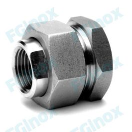 Raccord union usiné à joint conique femelle/femelle réduit inox 316L